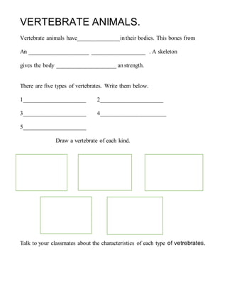 Vertebrate animals | DOCX