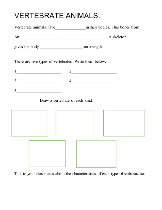 Vertebrate animals | DOCX