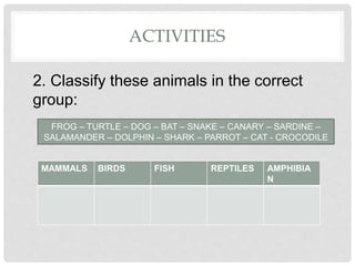 Vertebrate animals part 1 | PPTX