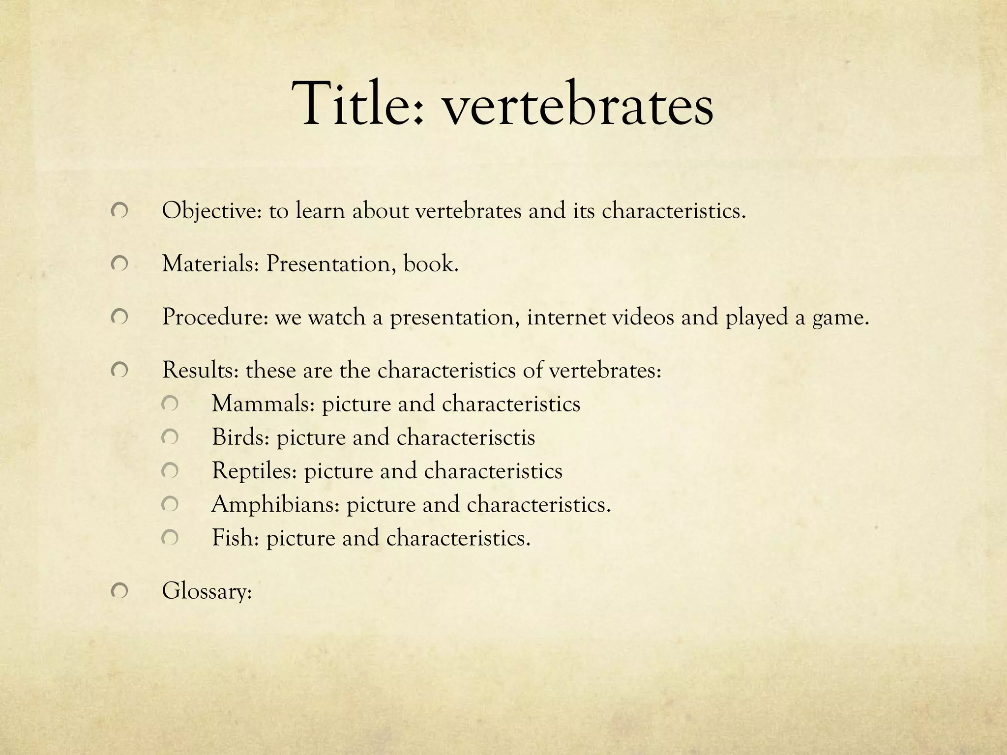 Vertebrates | PPT