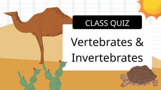 Vertebrates and Invertebrates Quiz Presentation in an Illustrative ...