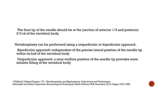 Vertebroplasty and Kyphoplasty | PDF