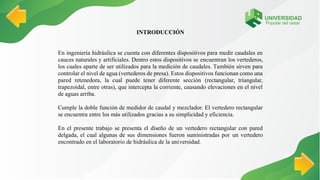vertedero rectangular presentacion ingenieria hidraulica.pptx