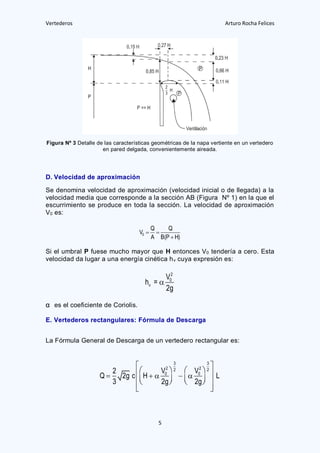 Vertederos formulas | PDF