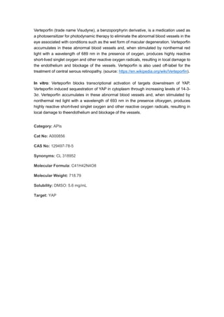 Verteporfin | PDF