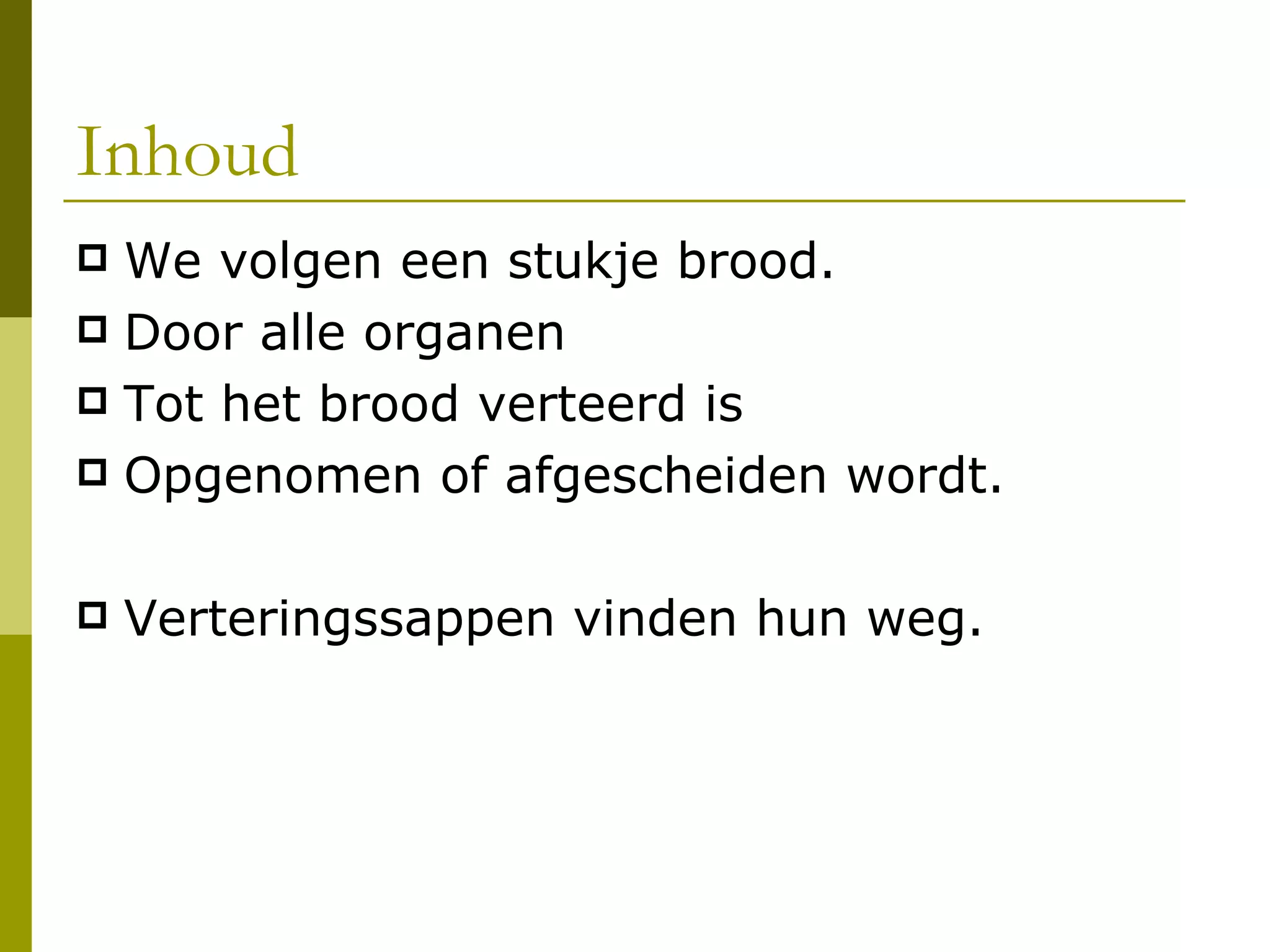 Verteringsstelsel | PPT