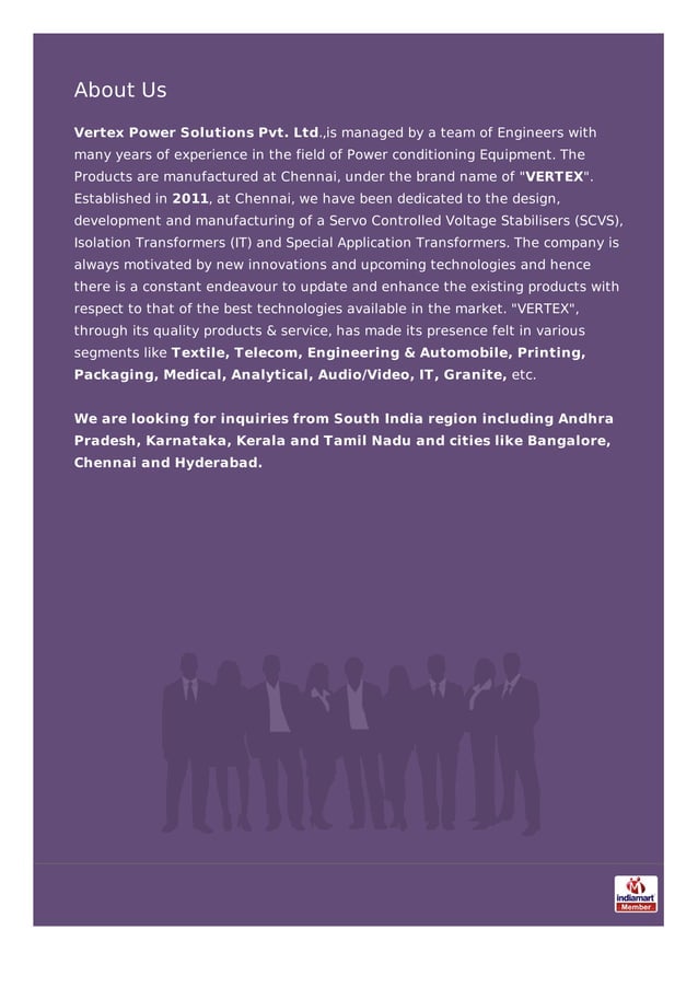 Vertex power-solutions-pvt-ltd | PDF