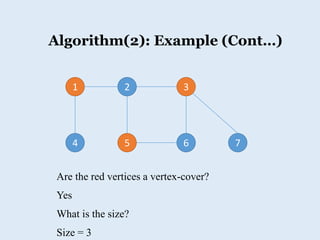 Vertex cover Problem | PPTX
