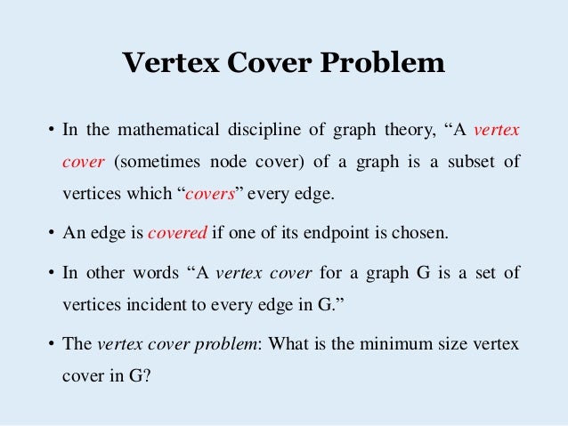 Vertex cover Problem