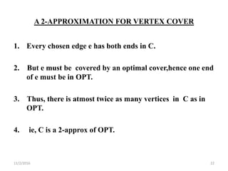 Vertex cover problem | PPTX