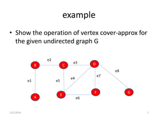 Vertex cover problem | PPTX
