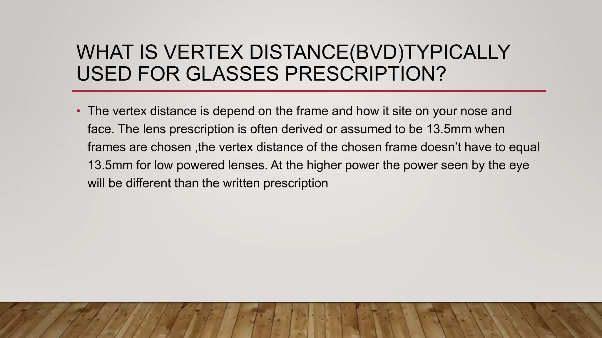Vertex distance and power | PPTX