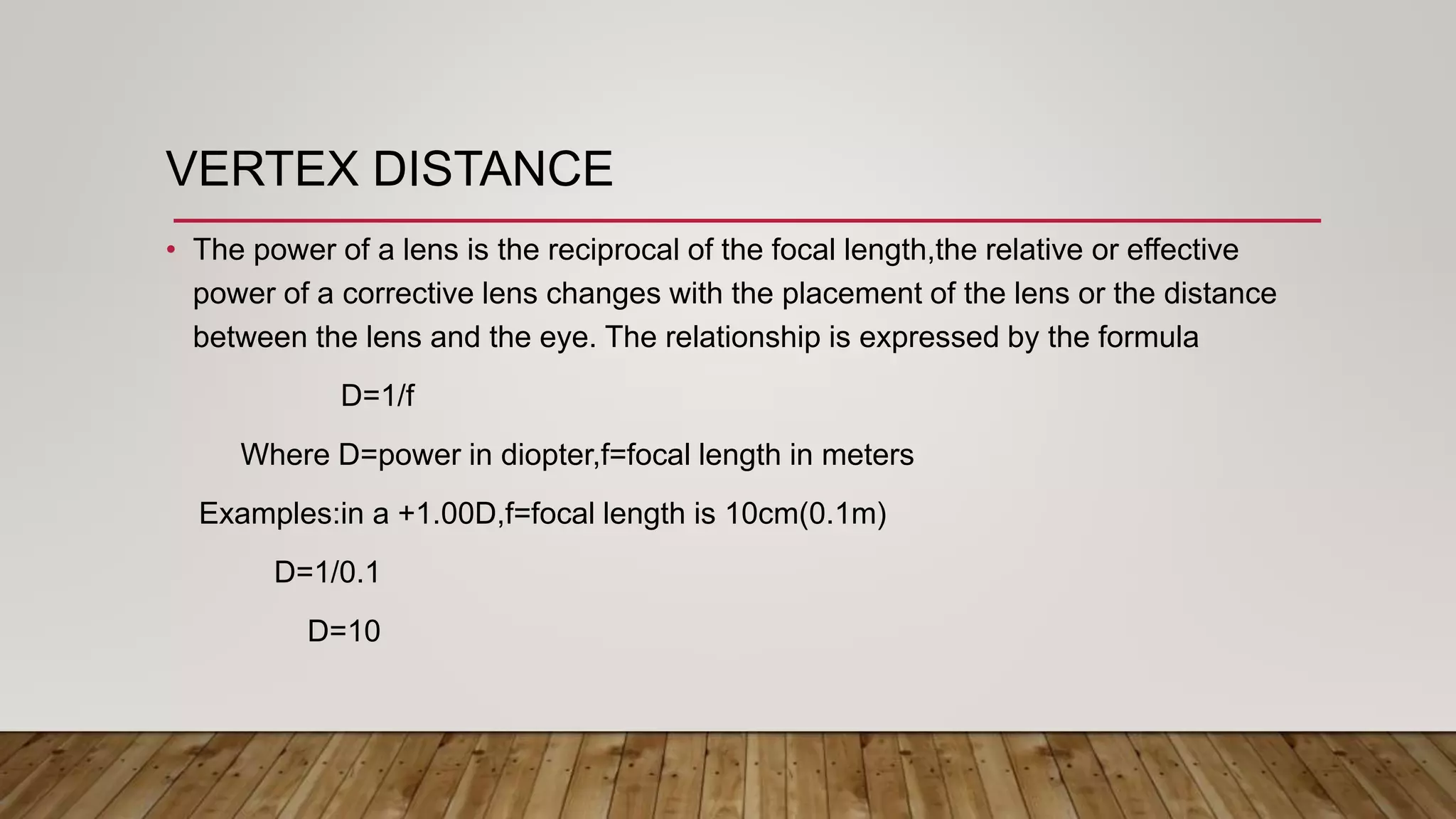 Vertex distance and power | PPTX