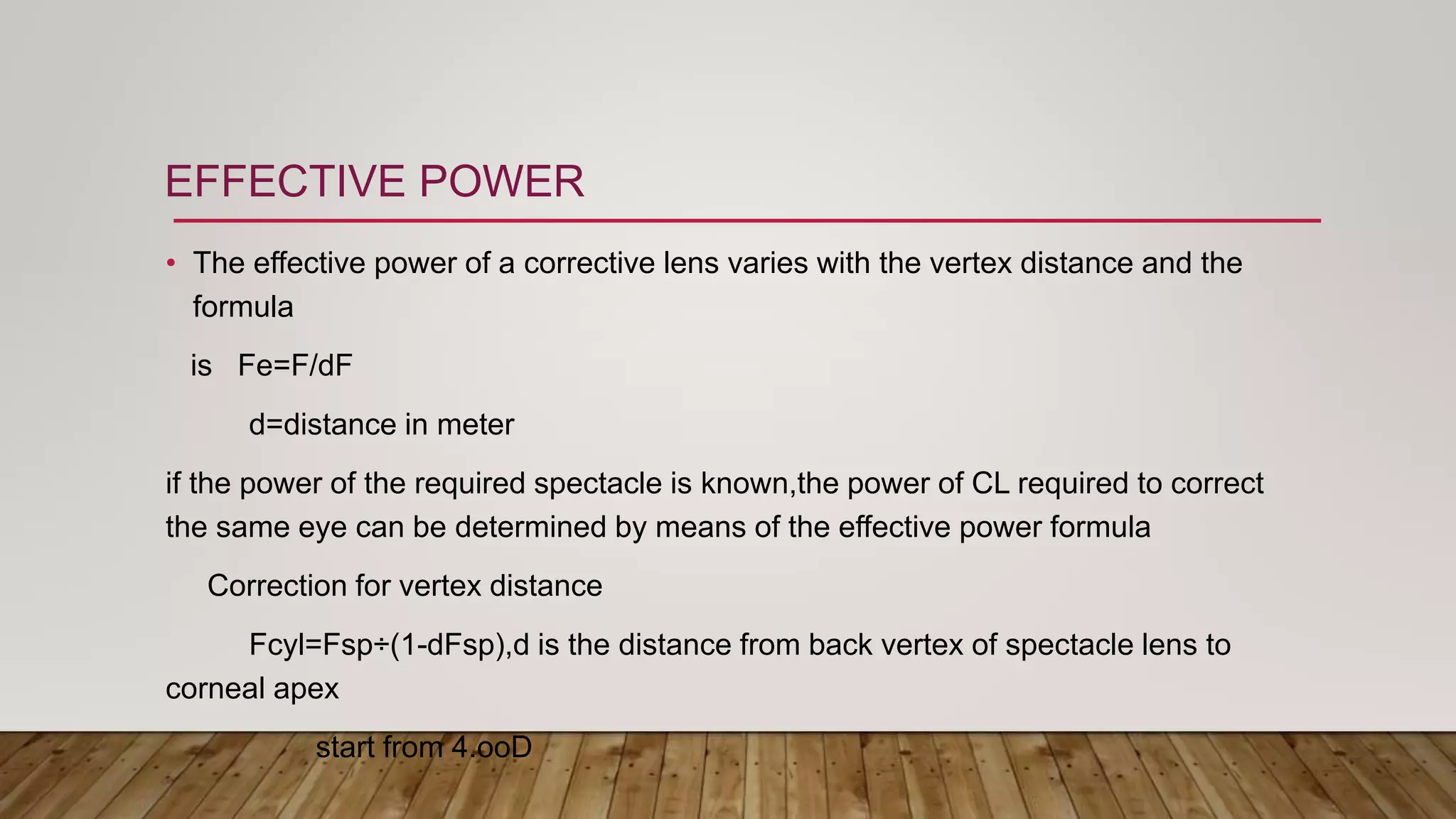 Vertex distance and power | PPTX