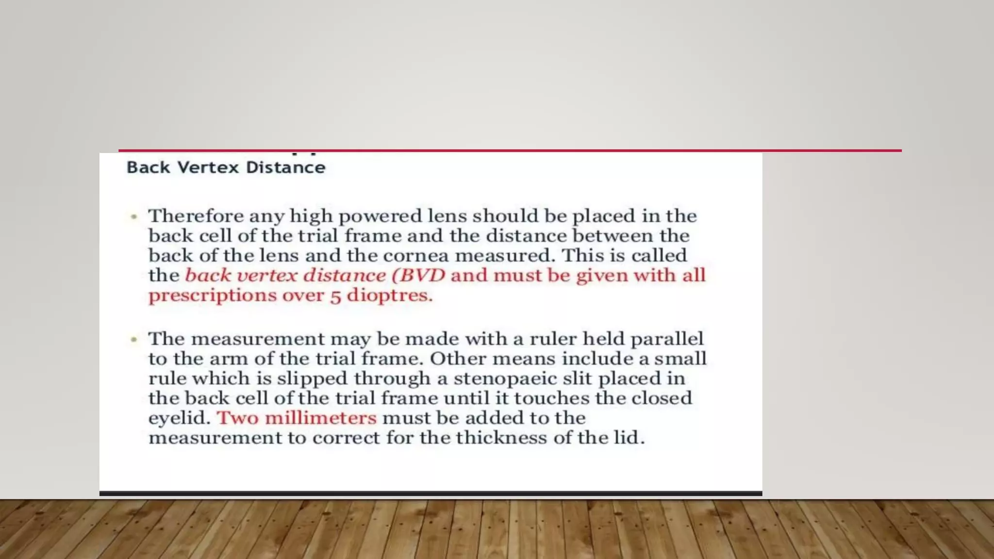 Vertex distance and power | PPTX
