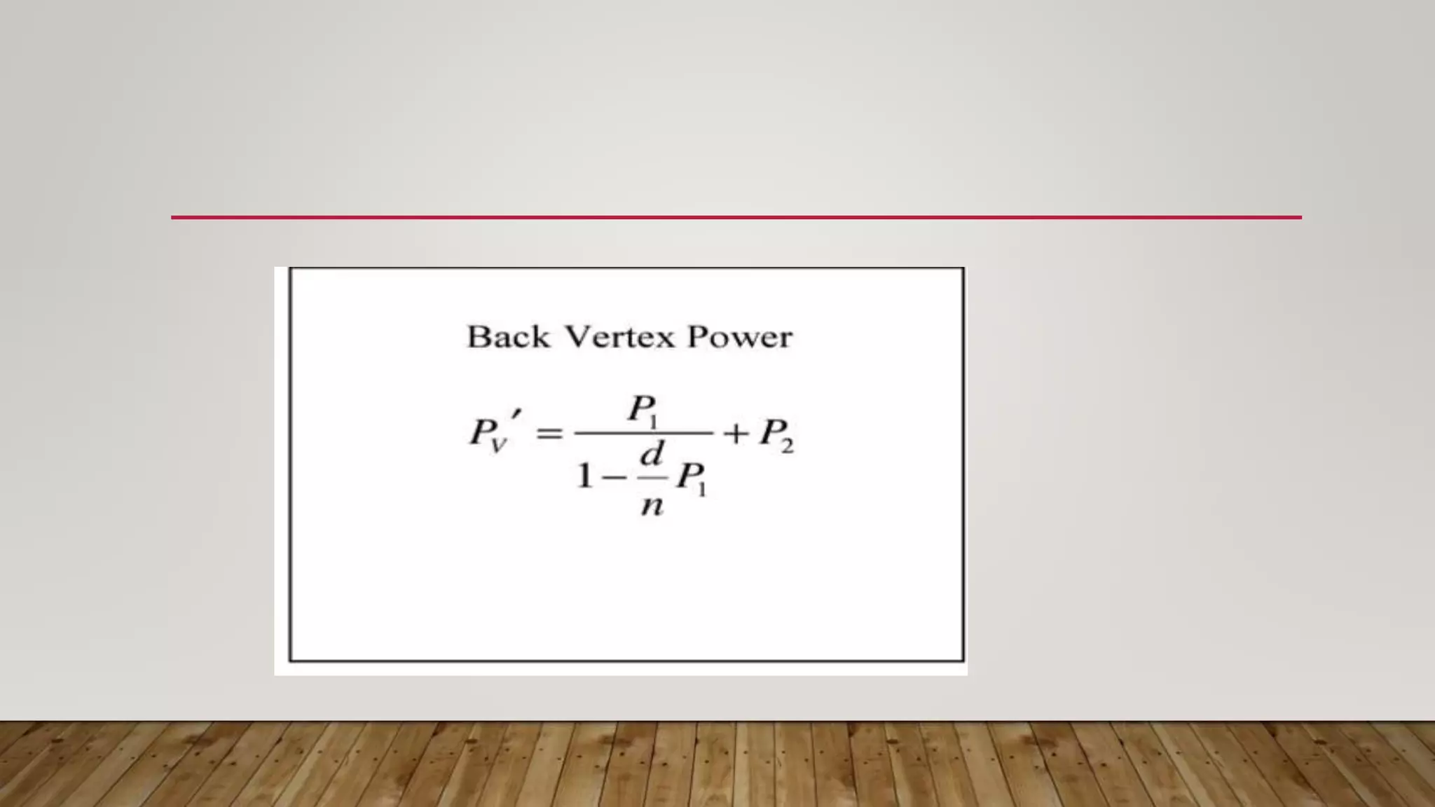 Vertex distance and power | PPTX