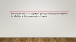 Vertex distance and power | PPTX