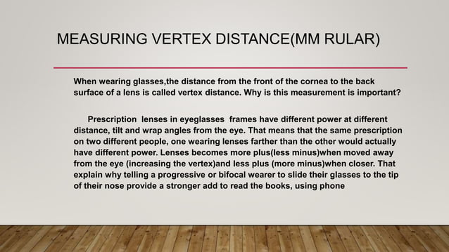 Vertex distance and power | PPTX | Eye and Vision Conditions | Diseases ...