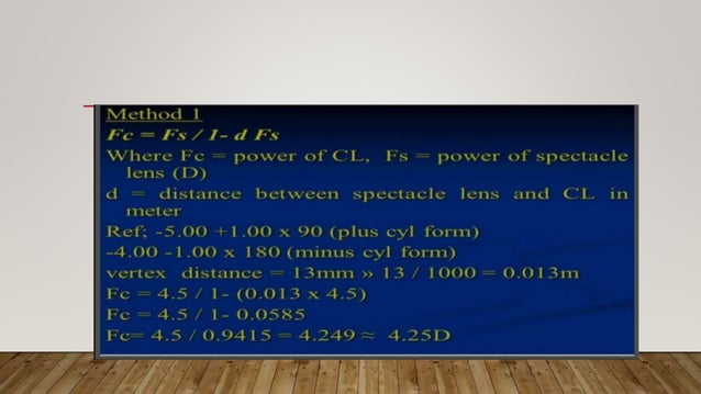 Vertex distance and power | PPTX | Eye and Vision Conditions | Diseases ...