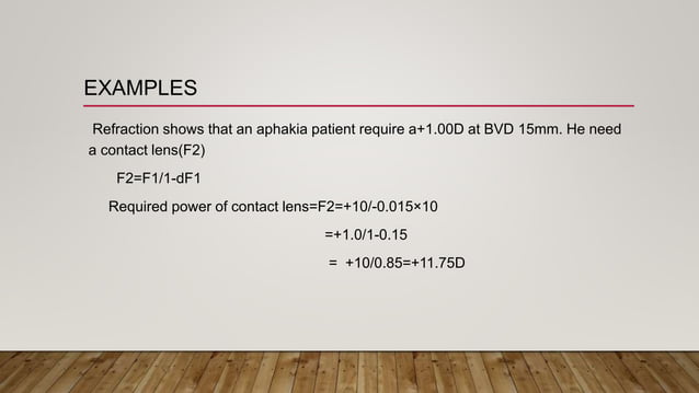 Vertex distance and power | PPTX | Eye and Vision Conditions | Diseases ...