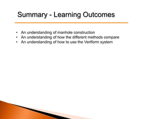 Vertform - manhole construction | PDF
