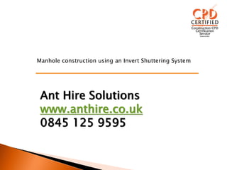 Vertform - manhole construction | PDF