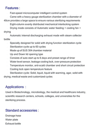 Vertical Autoclave LX130VA | PDF