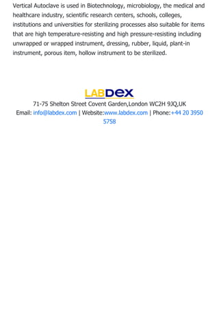 Vertical-Autoclave-LX700VA Labdex | PDF