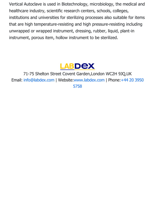 Vertical-Autoclave-LX700VA Labdex | PDF