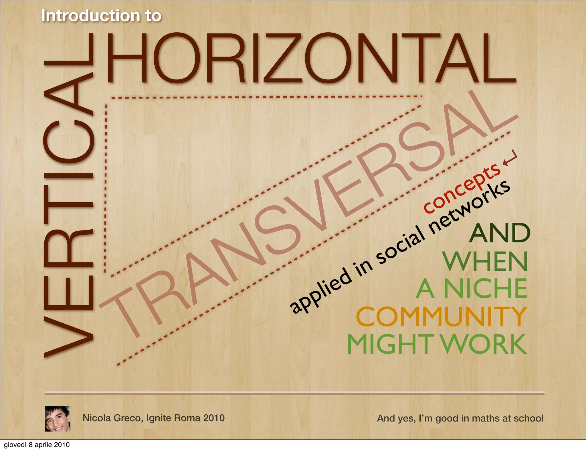 An introduction to Vertical, Horizontal and Transversal social network ...