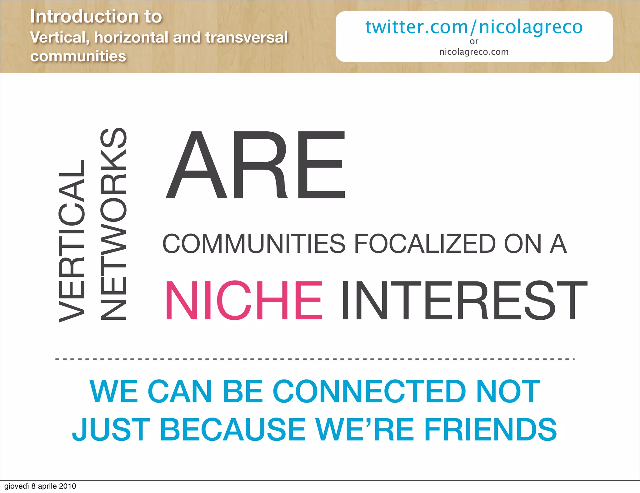 An introduction to Vertical, Horizontal and Transversal social network ...