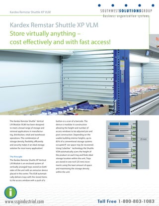 Shuttle XP Vertical Lift Module - Automated Storage and Retrieval ...