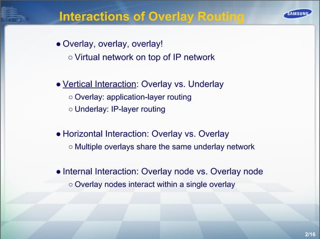 Improving the Interaction between Overlay Routing and Traffic Engineering | PPT