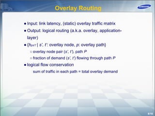 Improving the Interaction between Overlay Routing and Traffic Engineering | PPT