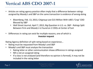 Vertical abs cdo 2007 1 - a good example of a split rating | PPT