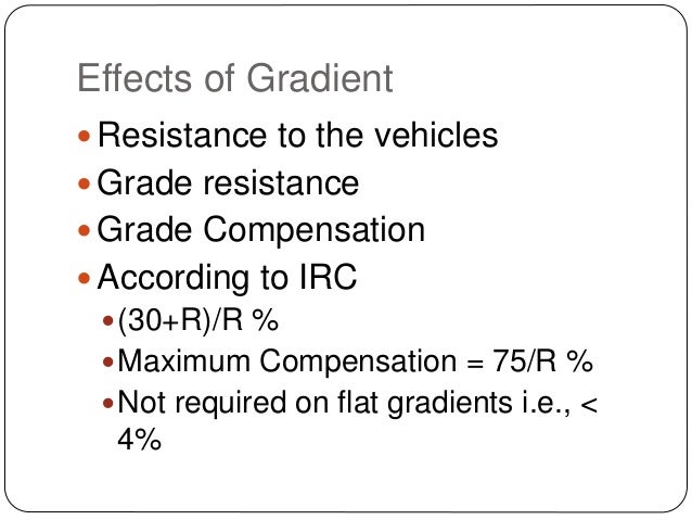 Vertical alignment of highways
