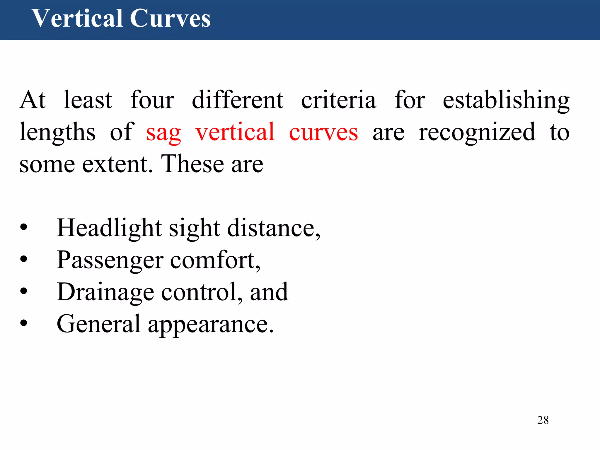 Vertical alignment of highway (transportation engineering) | PPTX