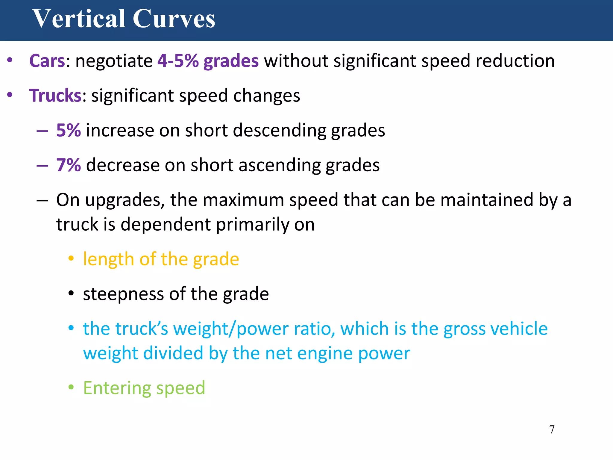 Vertical alignment of highway (transportation engineering) | PPTX