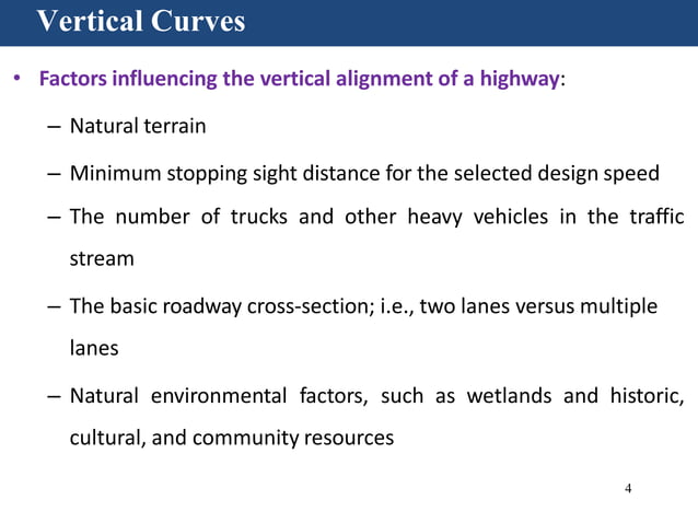 Vertical alignment of highway (transportation engineering) | PPTX ...