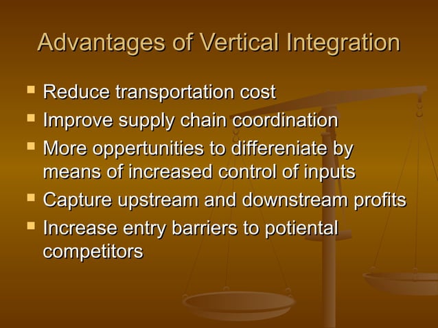 Vertical and horizontal integration | PPT