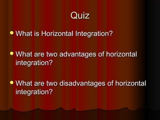 Horizontal Integration Definition