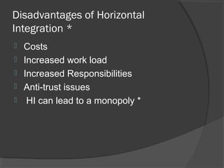 Vertical and horizontal integration | PPT