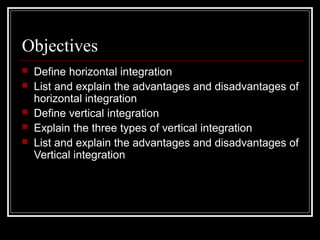 Vertical and horizontal integration | PPT