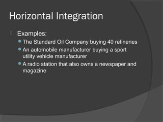 Vertical and horizontal integration | PPT