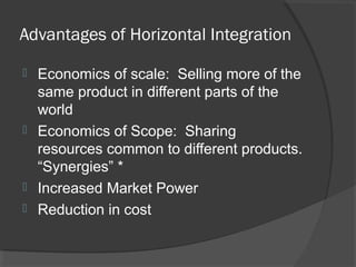 Vertical and horizontal integration | PPT