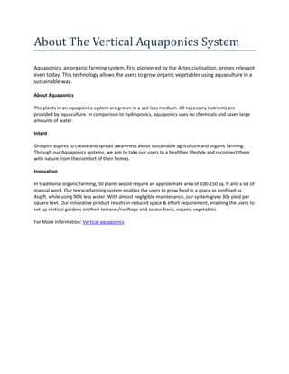 Vertical aquaponics | PDF