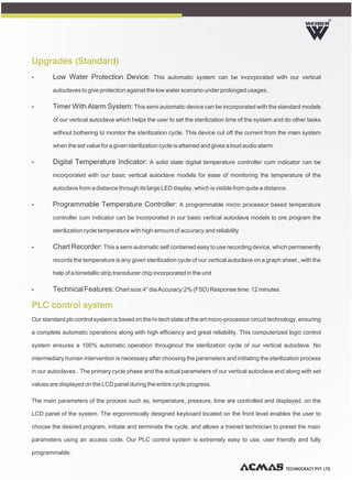 Vertical autoclave deluxe | PDF