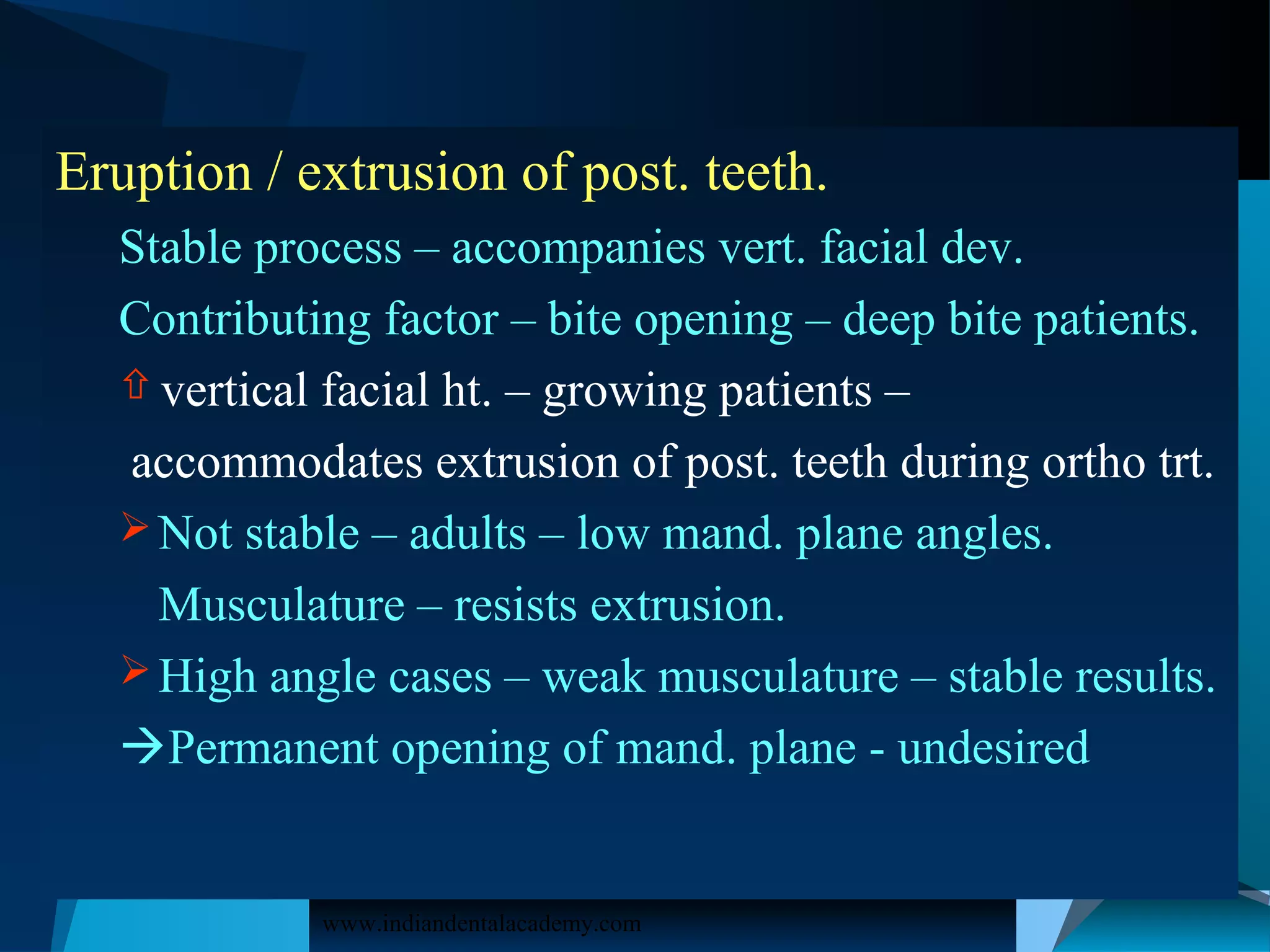 Vertical control in straight wire technique , intrusion mechanics | PPT