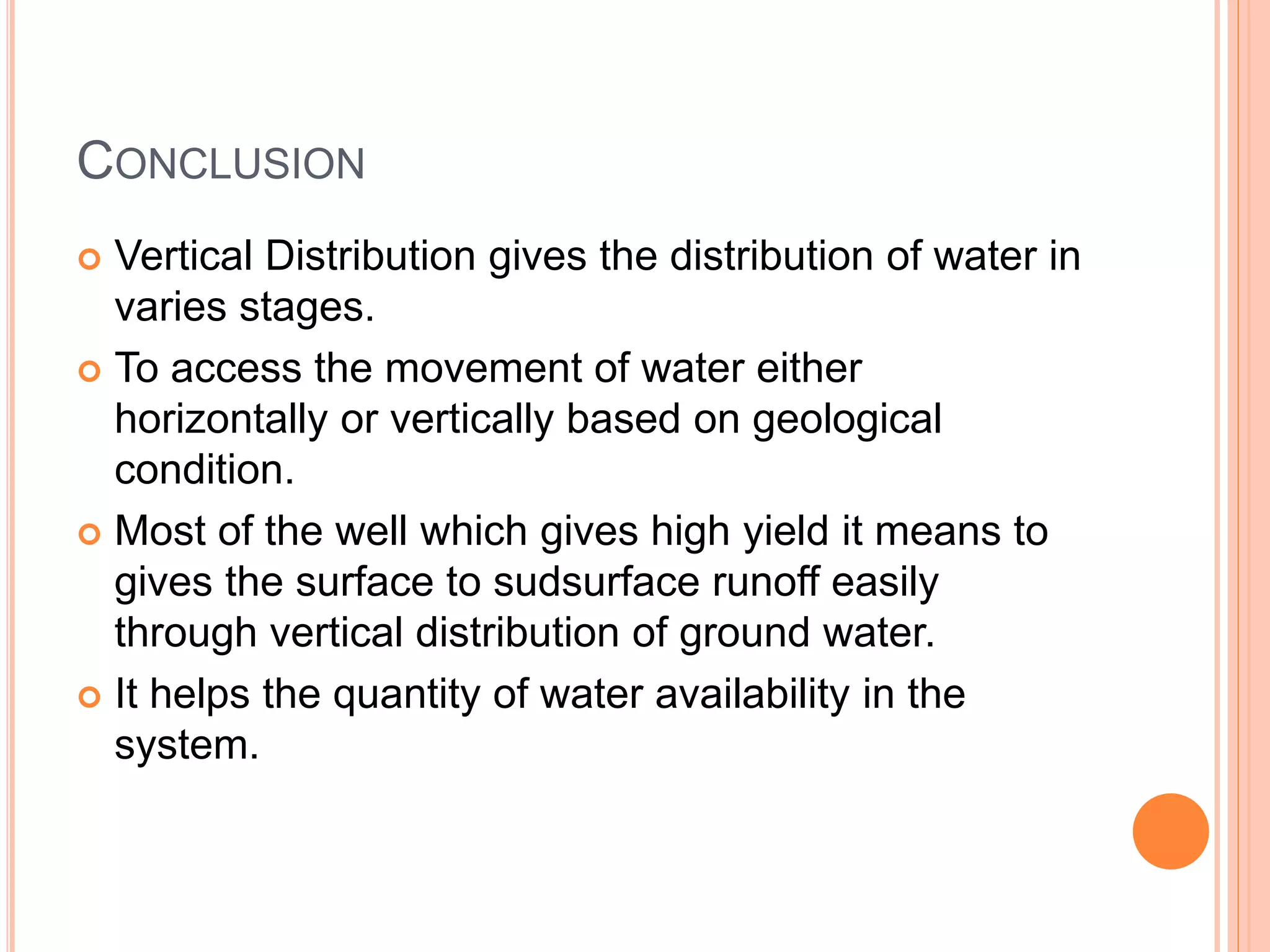 Vertical distribution of groundwater | PPTX