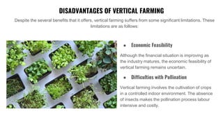 Vertical Farming - Advantage & Estimated Cost | PPTX